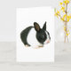 Bunny Rabbit Black & White Card | Zazzle