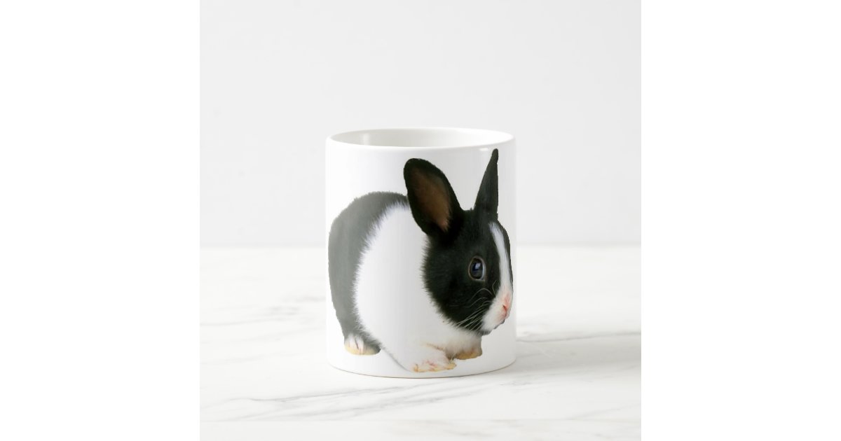 Bunny Rabbit Black & White Coffee Mug | Zazzle