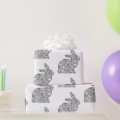 Bunny Rabbit Coloring Wrapping Paper | Zazzle