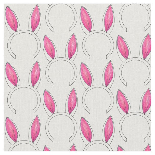 Cute Easter Bunny Rabbit Pattern | Holidays Fabric | Zazzle