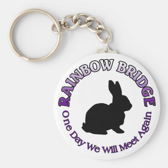 BUNNY RABBIT RAINBOW BRIDGE KEYCHAIN | Zazzle.com