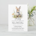 Bunny Rabbit Woodland Baby Shower Invitation | Zazzle