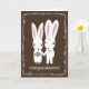 Bunny Rabbits Wedding Congratulations Congrats Card | Zazzle