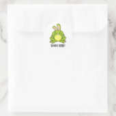 Bunny Ribbit Funny Rabbit Frog Pun Classic Round Sticker | Zazzle