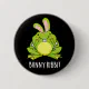 Bunny Ribbit Funny Rabbit Frog Pun Dark BG Button | Zazzle