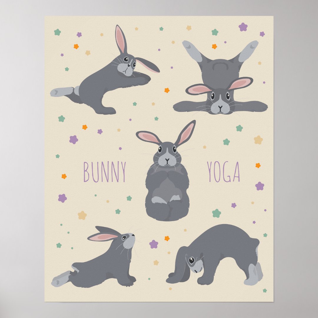 Bunny Yoga Poster | Zazzle