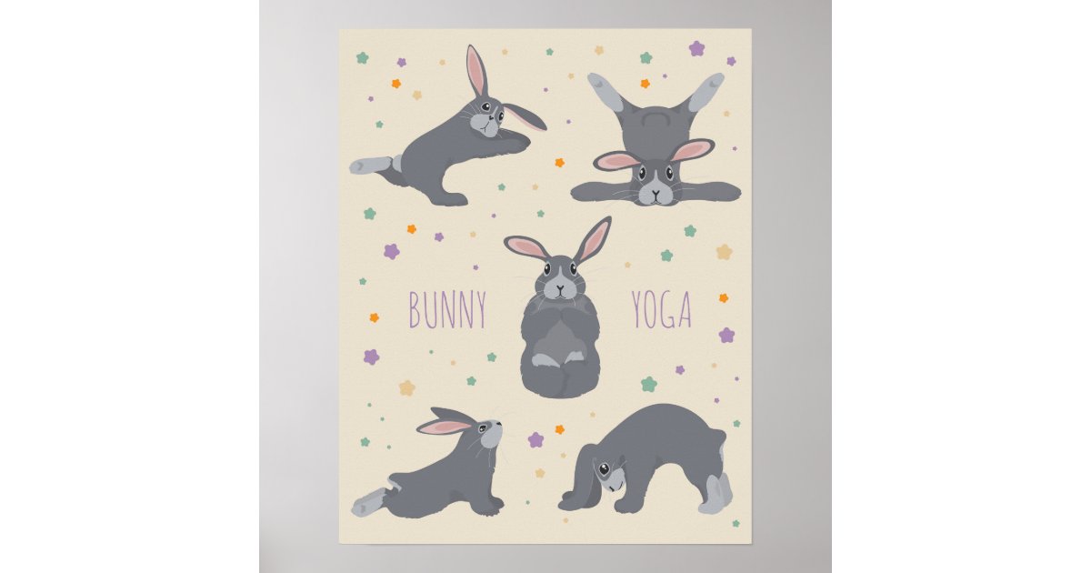Bunny Yoga Poster | Zazzle