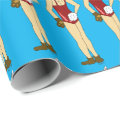 bunnygirl button wrapping paper | Zazzle