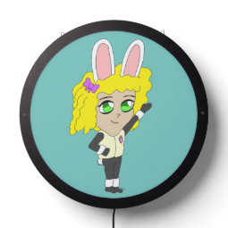 bunnygirl chibi LED sign | Zazzle