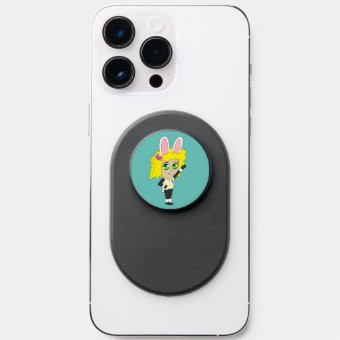 bunnygirl chibi PopSocket | Zazzle