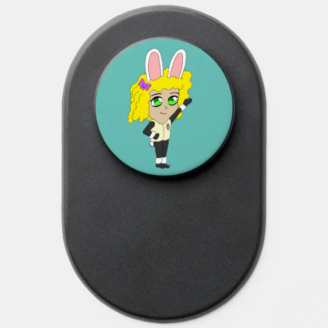 bunnygirl chibi PopSocket | Zazzle
