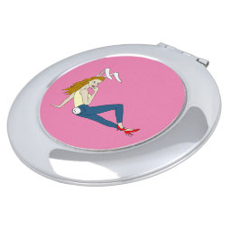 bunnygirl compact mirror | Zazzle