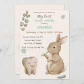 Bunny's First Tooth Party Invitation | Zazzle