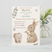 Bunny's First Tooth Party Invitation | Zazzle