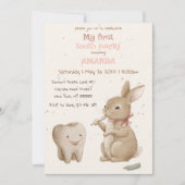 Bunny's girl First Tooth Party Invitation | Zazzle
