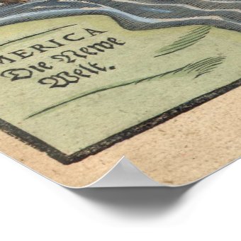 Bunting clover leaf map 1581 poster | Zazzle