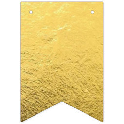 Bunting Gold Foil Shiny Party Banner Customize | Zazzle