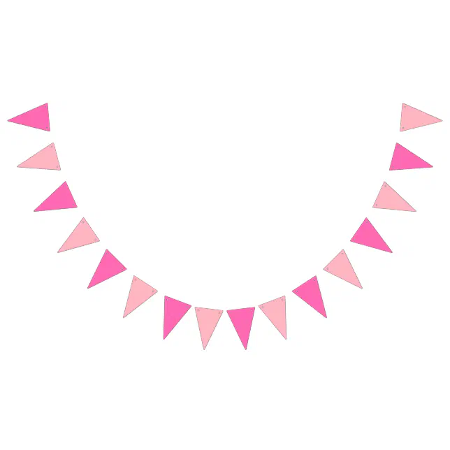 Bunting: Triangular: Hot Pink & Light Pink Bunting Flags | Zazzle