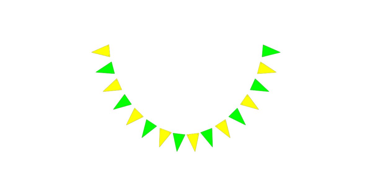 Bunting: Triangular: Yellow & Lime Bunting Flags | Zazzle