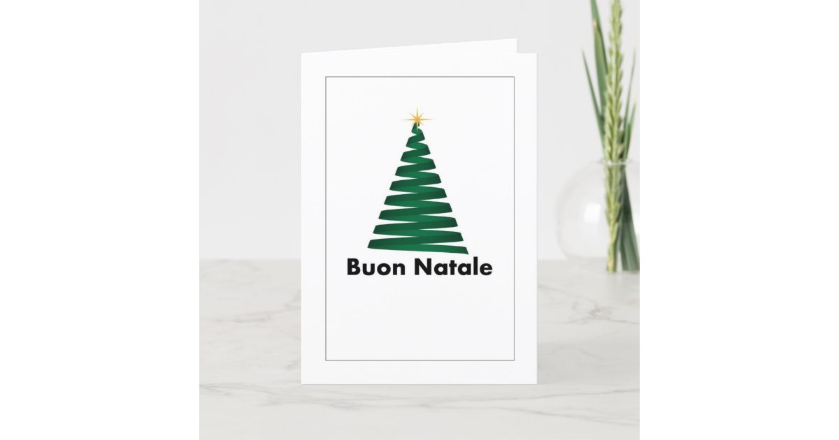 Buon Natale Albero Italian Greeting Card | Zazzle