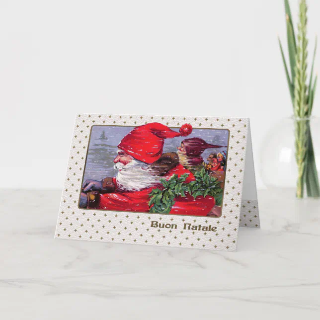 Buon Natale. Christmas Card in Italian | Zazzle