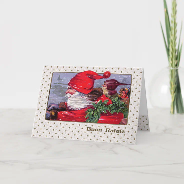 Buon Natale. Christmas Card in Italian | Zazzle