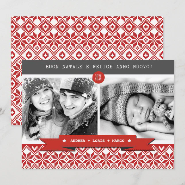 Buon Natale. Christmas Photo Card in Italian | Zazzle
