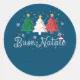 Buon Natale Italian Christmas Tree Classic Round Sticker | Zazzle