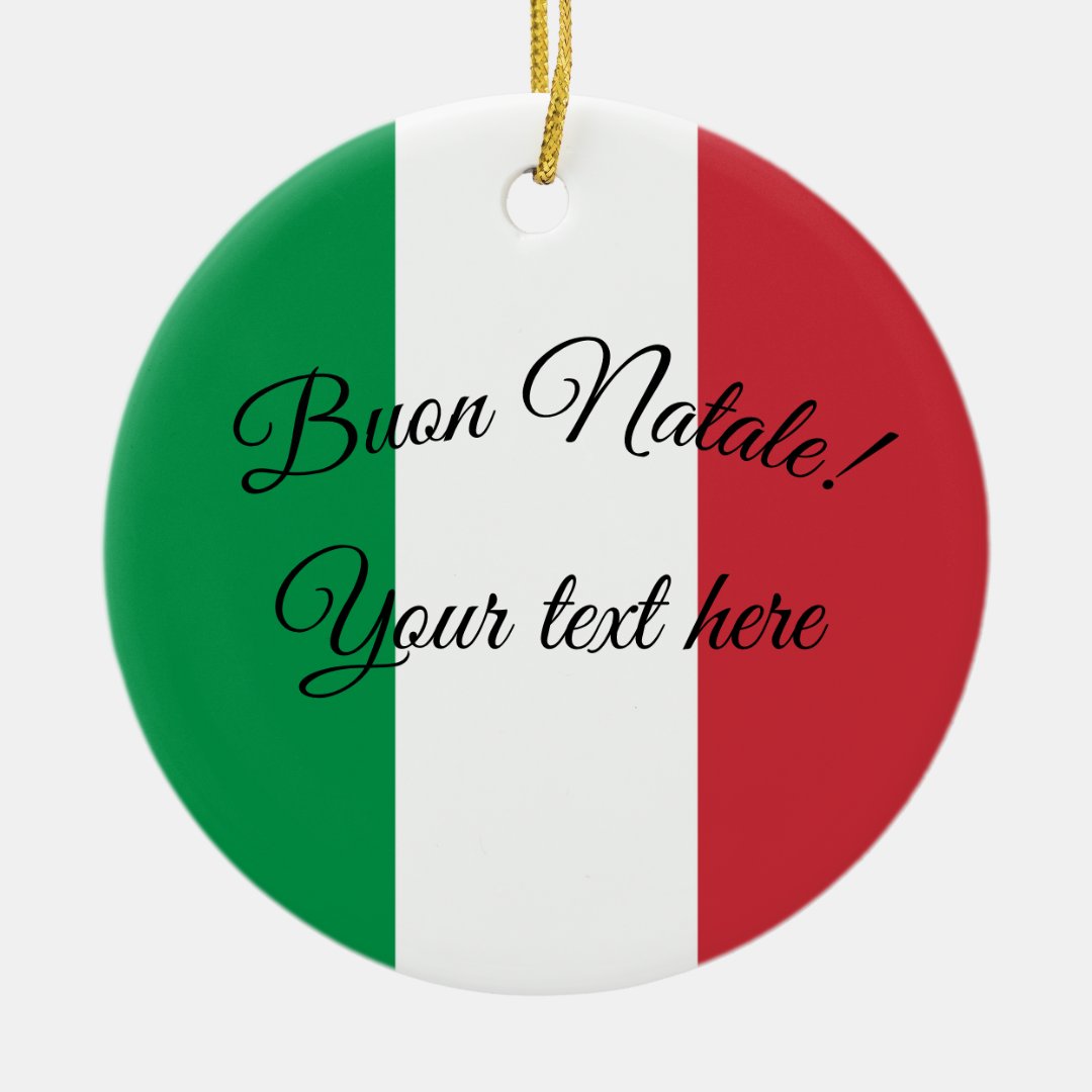 Buon Natale Italian flag Christmas ornament | Zazzle