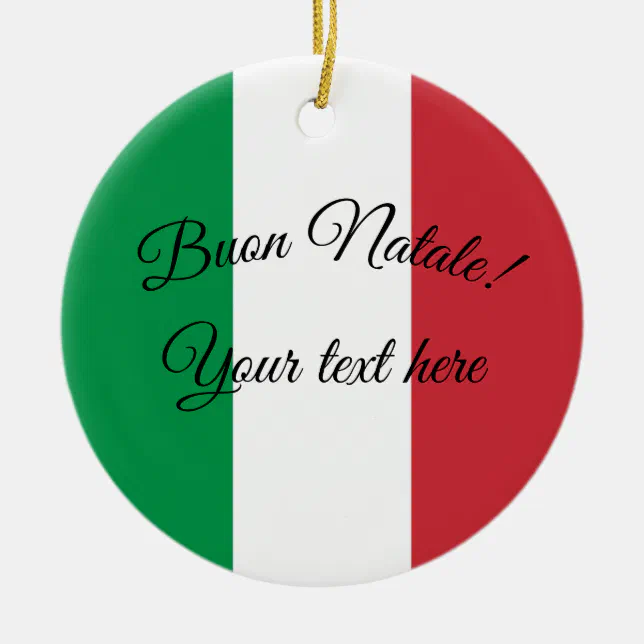 Buon Natale Italian flag Christmas ornament | Zazzle