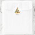 Buon Natale Italian Merry Christmas Pizza Slice Classic Round Sticker ...