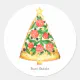 Buon Natale Italian Merry Christmas Pizza Slice Classic Round Sticker ...
