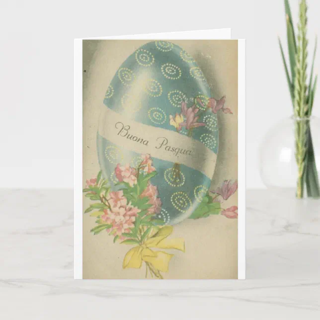 Buona Pasqua! Vintage Italian Easter Card | Zazzle