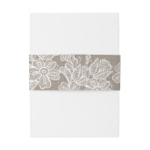 Burap and Lace Wedding Belly Bands Invitation Belly Band | Zazzle