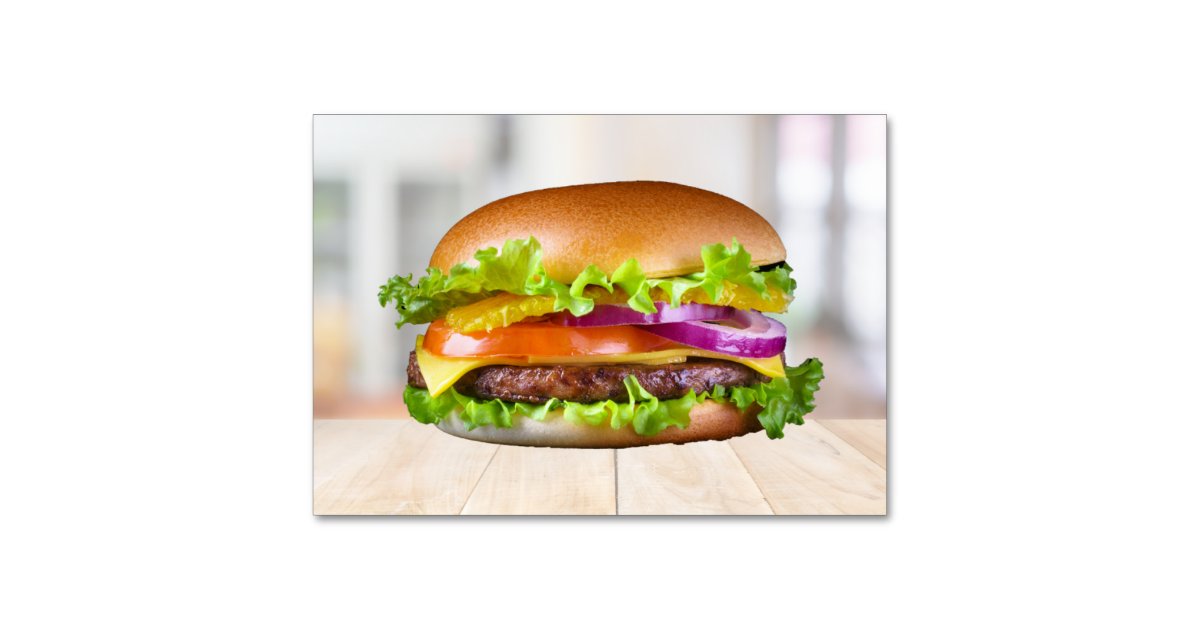 Burger ABA Tact Labeling Flashcard | Picture Card | Zazzle