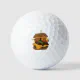 Burger Hamburger Burger Love Illustration Golf Balls | Zazzle