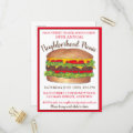 Burger Hamburger Cheeseburger Picnic Cookout Party Invitation Postcard ...