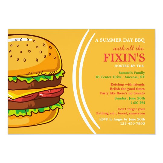 Burger Invitation | Zazzle.com