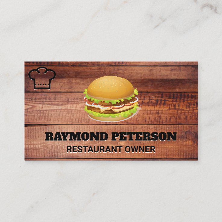Burger | Restaurant Business Card | Zazzle
