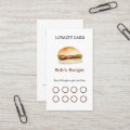 Burger restaurant Loyalty business card | Zazzle