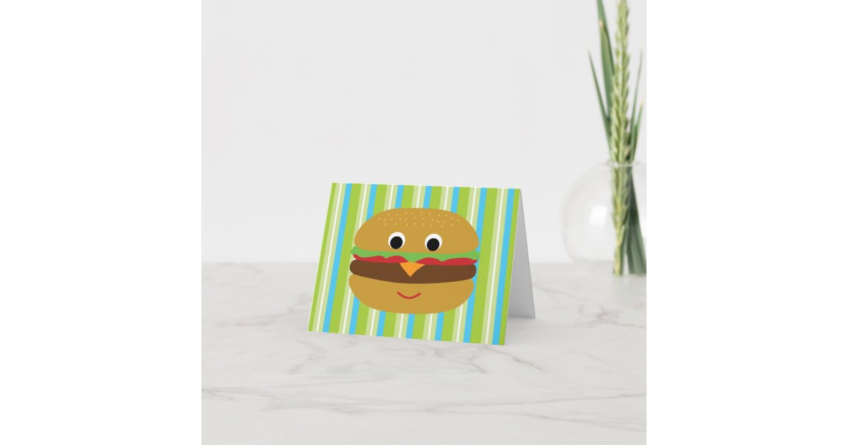 Burger Thank You Cards | Zazzle