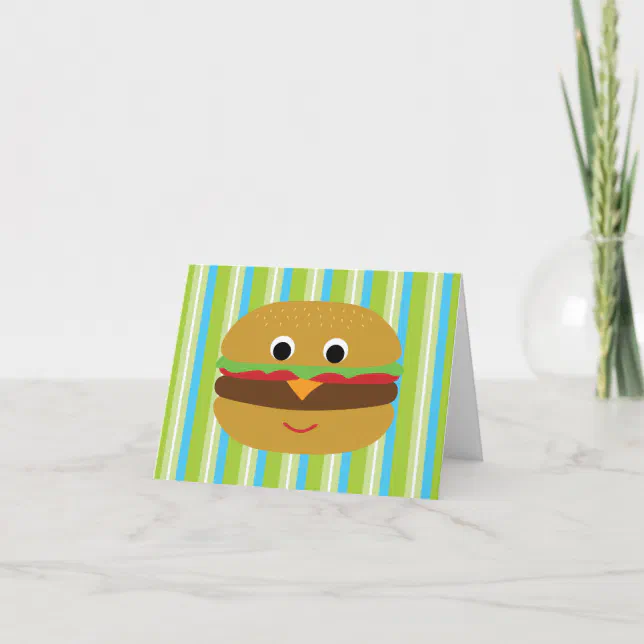 Burger Thank You Cards | Zazzle