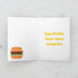 Burger themed Greeting card | Zazzle