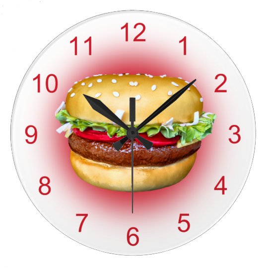 Burger Time Large Clock | Zazzle.com