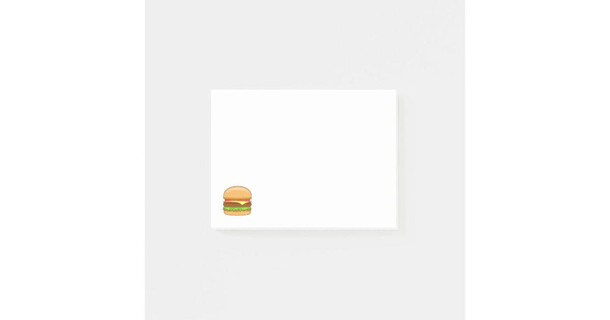 Burger Vector Illustration Post-it Notes | Zazzle