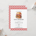 Burgers| BBQ | Couples Shower Invitation | Zazzle