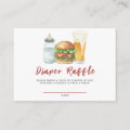 Burgers, Beer and Babies - Diaper Raffle Enclosure Card | Zazzle