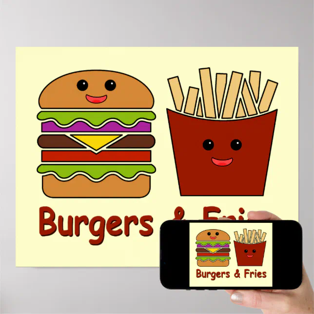 Burgers & Fries Poster | Zazzle