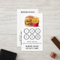 Burgers Restaurant QR Code Minimal Loyalty Card | Zazzle