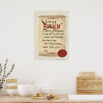 Burglar Contract Poster | Zazzle